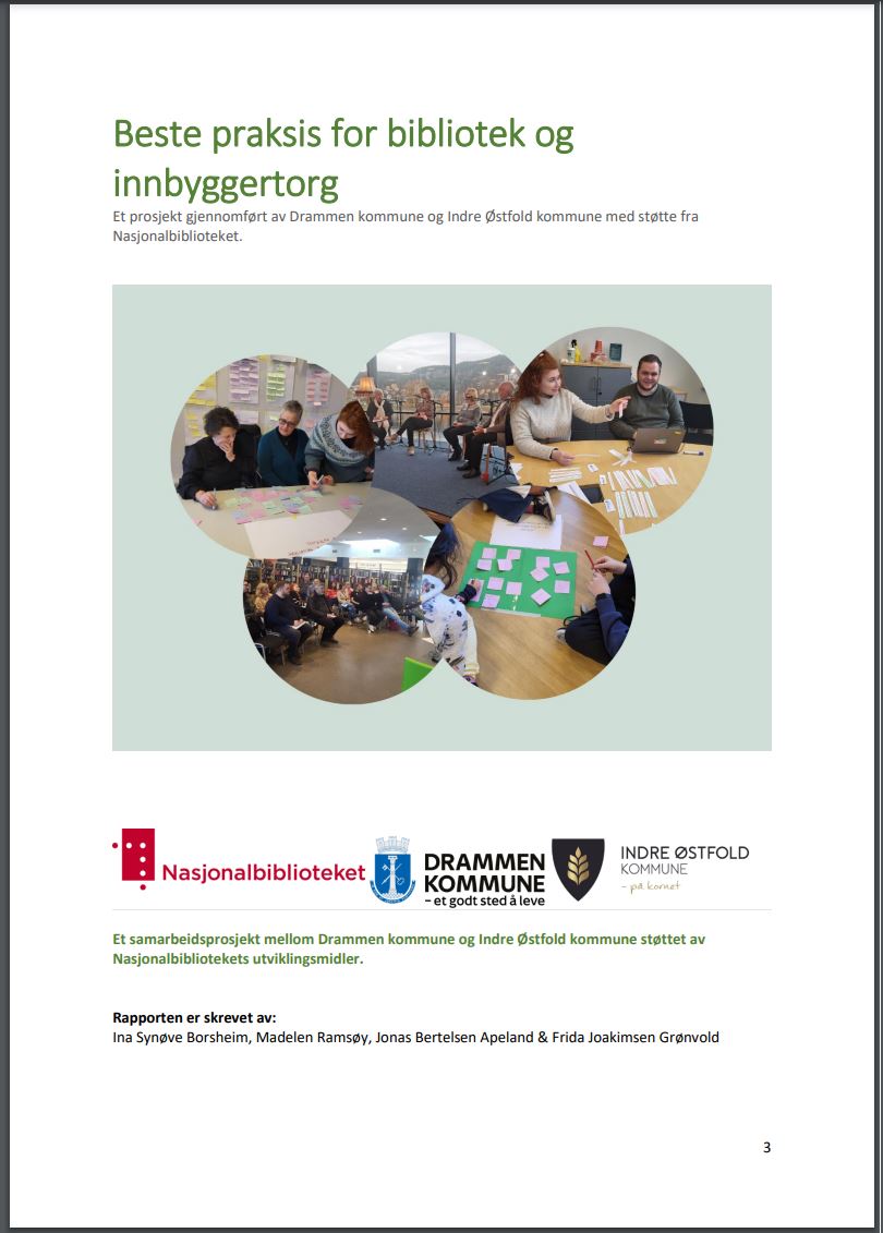 Rapport : Beste praksis for bibliotek og innbyggertorg - Kompetansebank